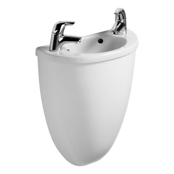 Ideal Standard Space Micro 2 tap hole micro basin and shroud White ...