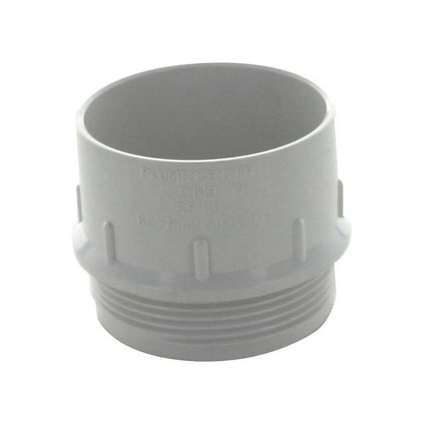 Center male iron adaptor 50mm White | Wolseley