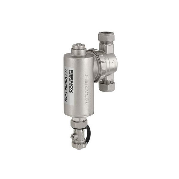 Fernox TF1 filter with valve connections 28mm | Wolseley